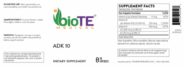 Sale - Buy BioTE ADK 10! Fast free shipping and excellent prices!