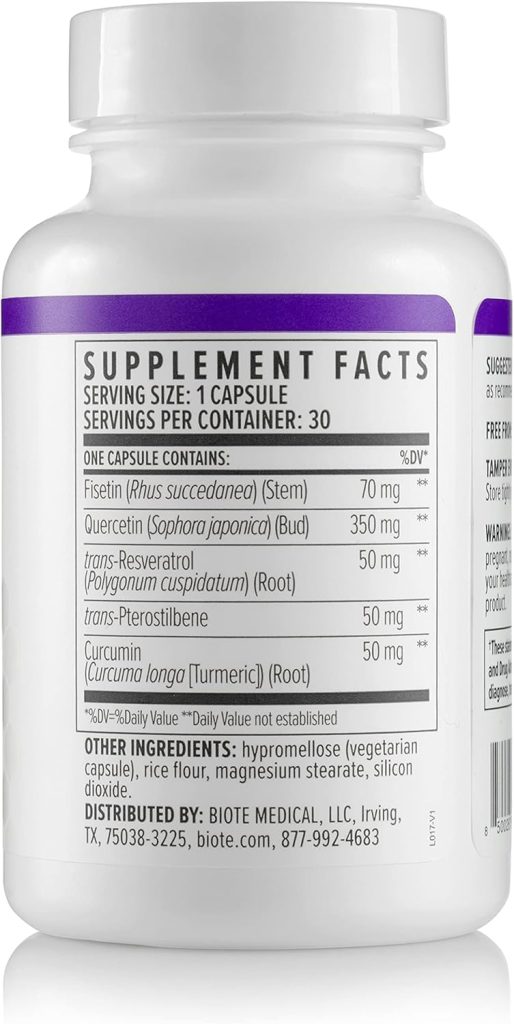 Biote Senolytic Complex – Fisetin + Quercetin Longevity Support