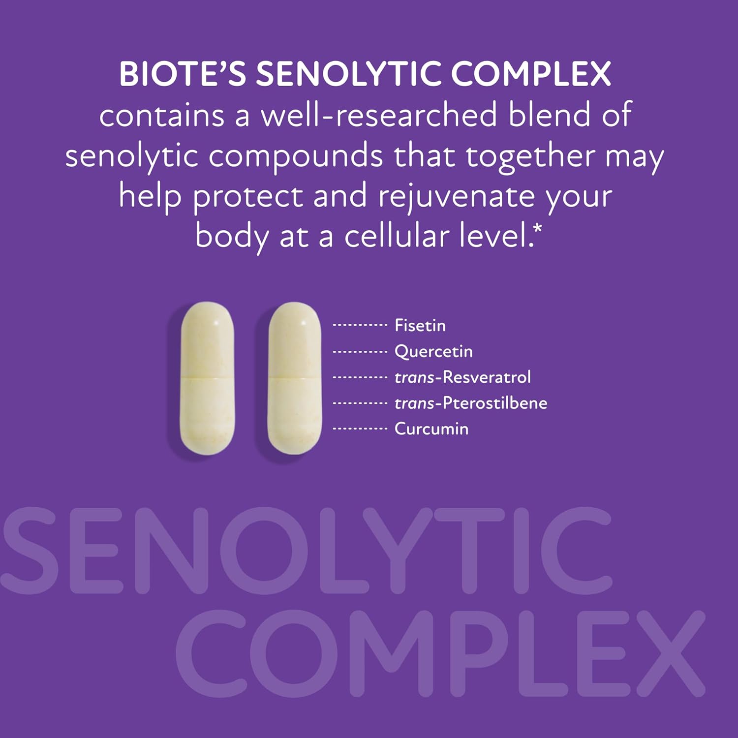Biote Senolytic Complex – Fisetin + Quercetin Longevity Support